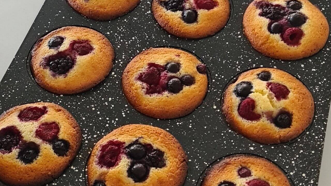 Orange And Berry Friands With GF Option