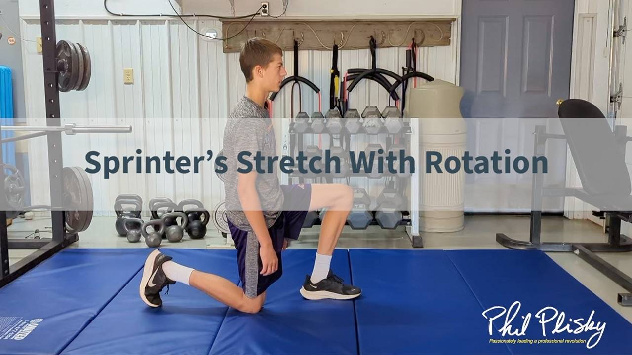 Sprinter's Stretch with Rotation