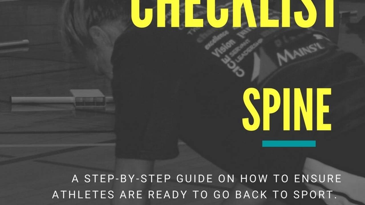 Spine Return to Sport Checklist
