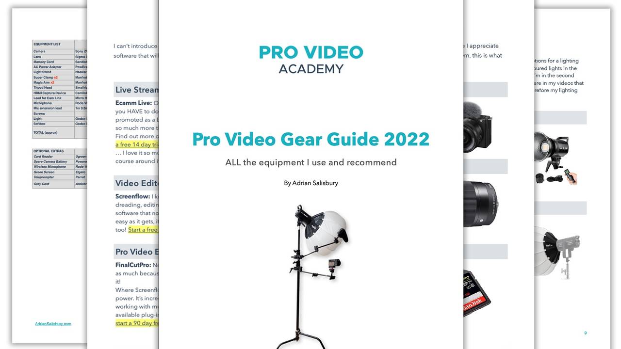 Pro Video Academy Gear Guide