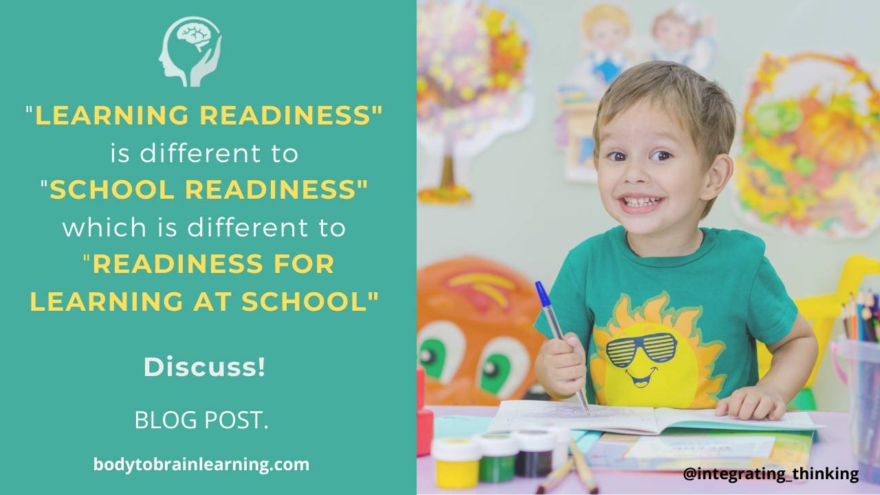 Learning Readiness and School Readiness are different.