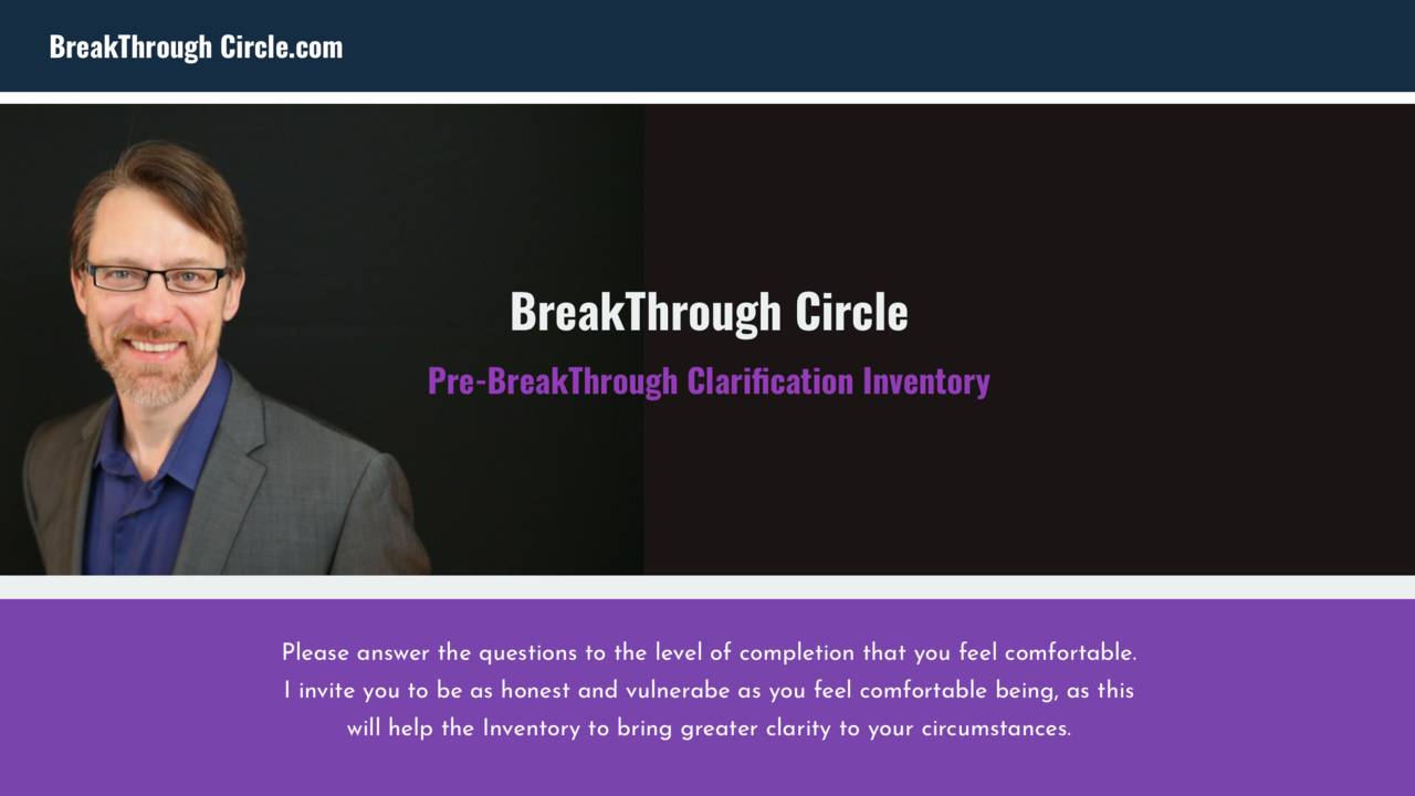 2020 BreakThrough Circle Pre-BreakThrough Clarification Inventory