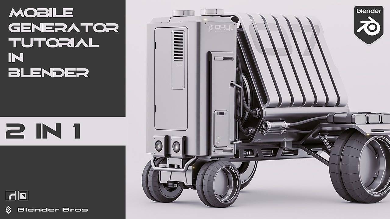 SciFi Generator Design in Blender Hard Surface Modeling Course