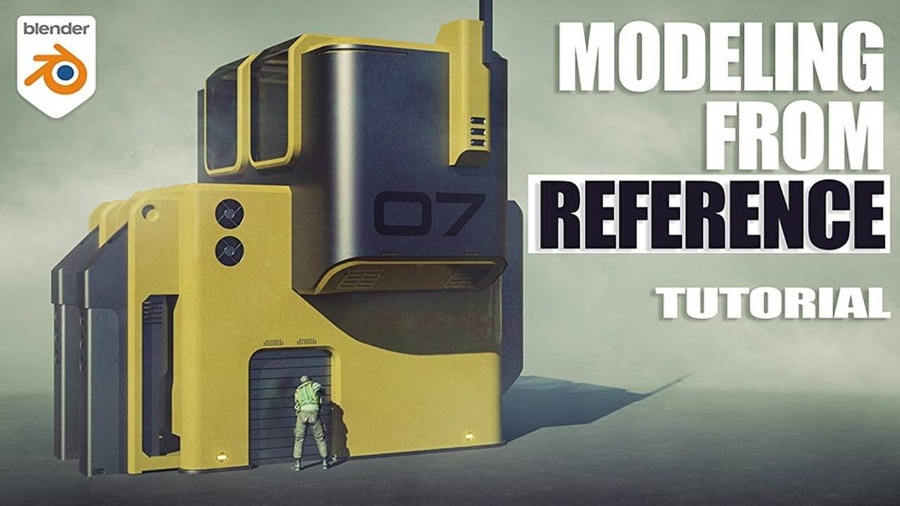 Blender Hard Surface Modeling Tutorial - Modeling from REFERENCE