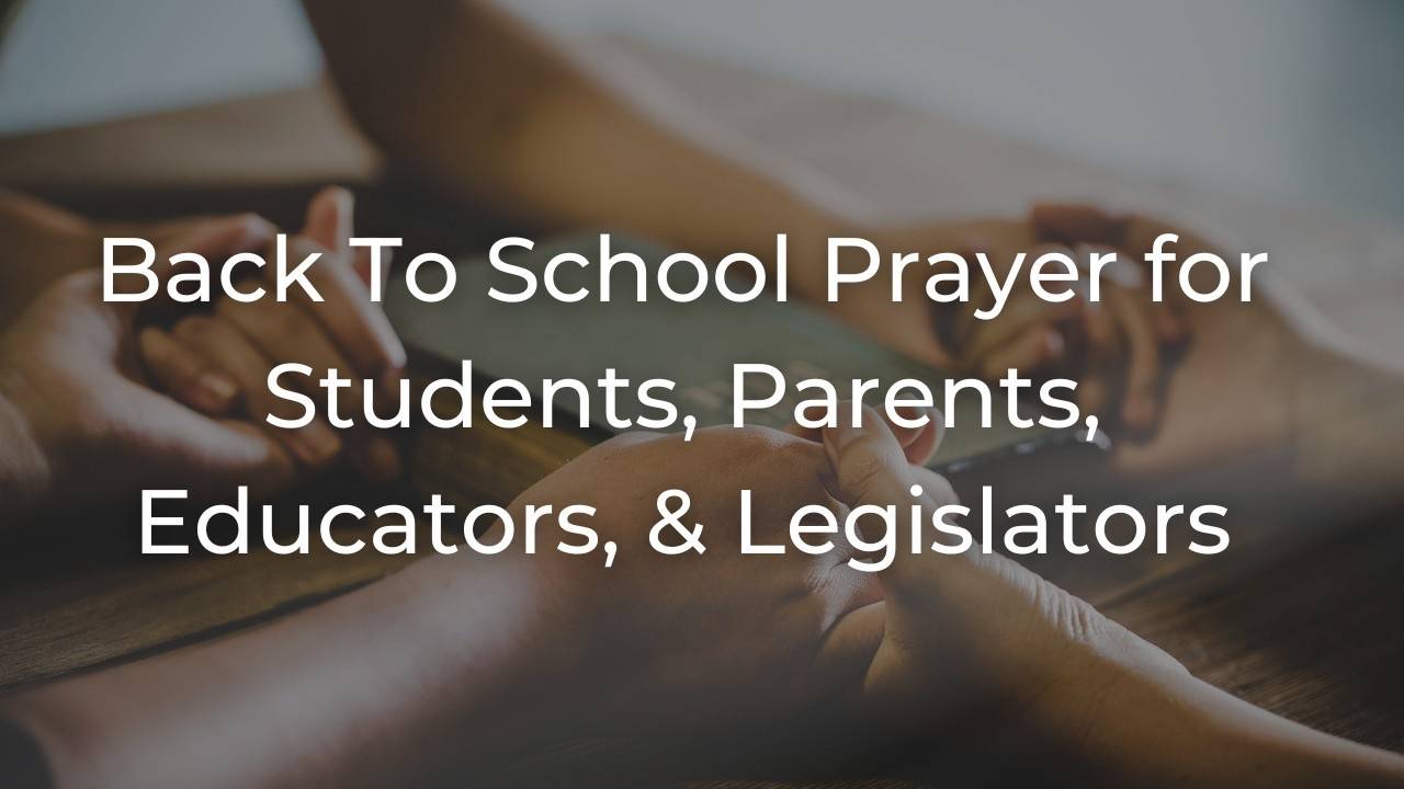 Back To School Prayer