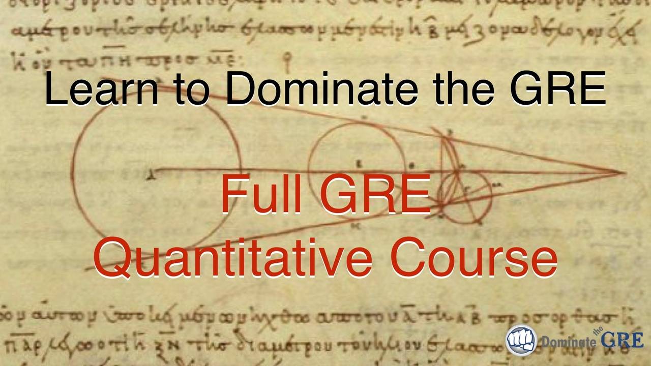 Best Online GRE Math Course | Detailed GRE Quant Study Plan