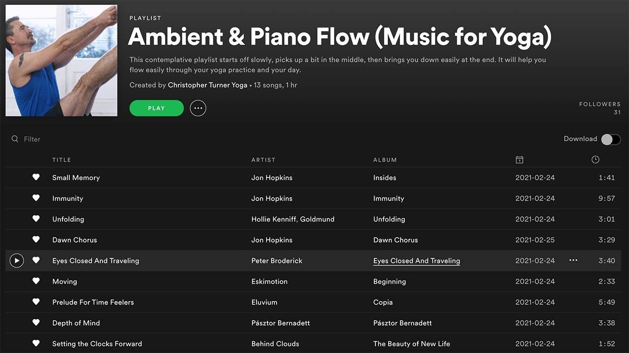 Another Spotify Playlist: Ambient & Piano Flow