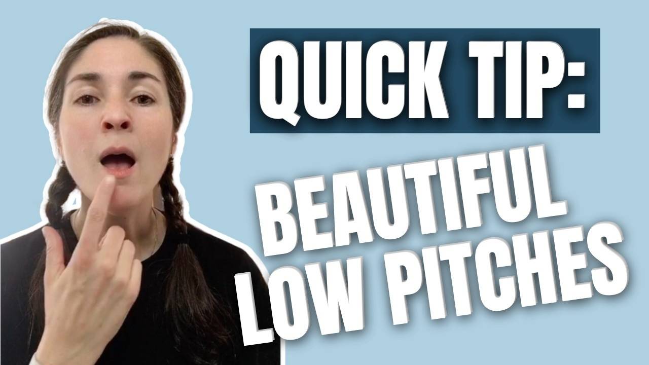Quick Tip : How to Sing Beautiful Low Pitches