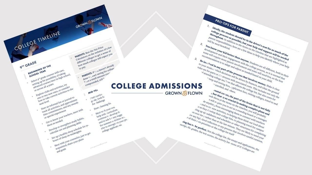 College Admissions Timeline