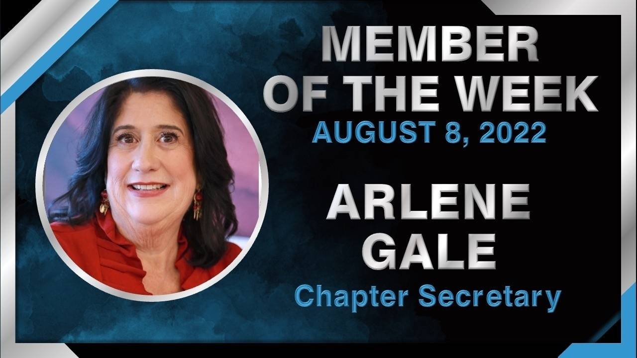 NSA-North Texas Member of the Week for August 8th Arlene Gale