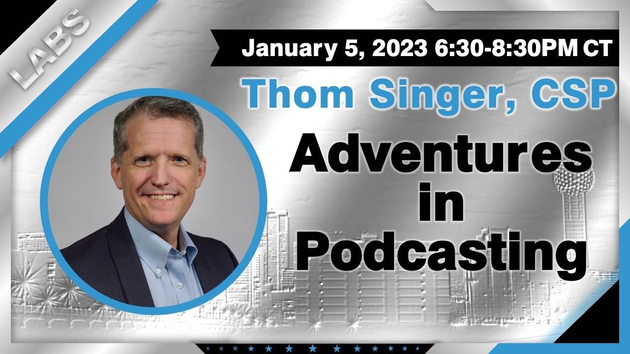 NSA-NT January 5th Lab Workshop with Thom Singer, CSP