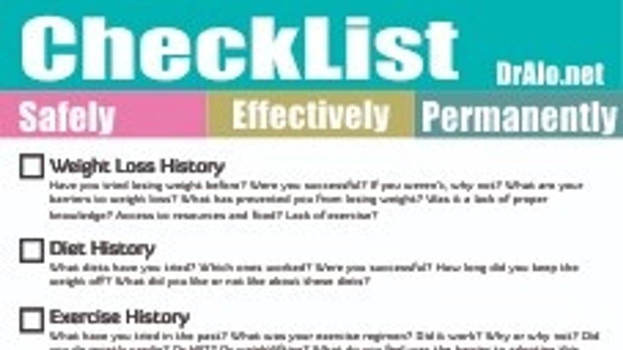 Checklist for Busy Moms Trying to Lose Weight