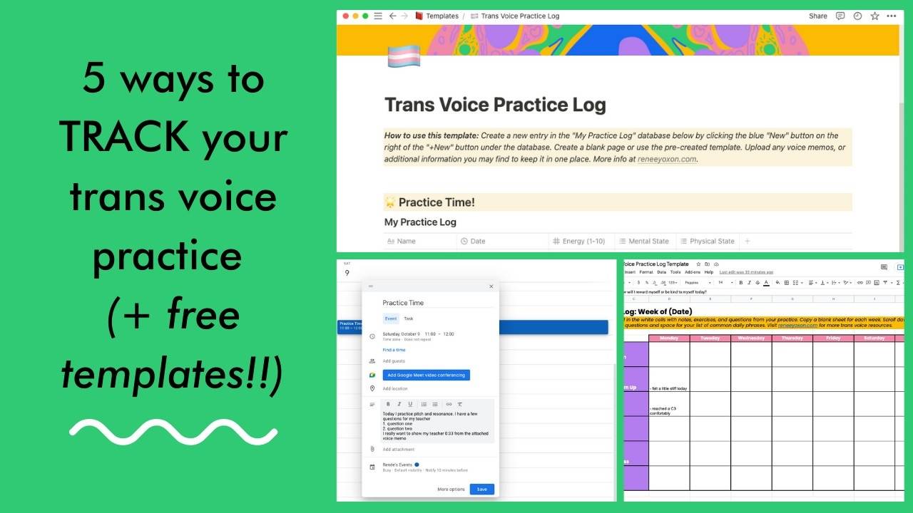 5 ways to TRACK your trans voice practice