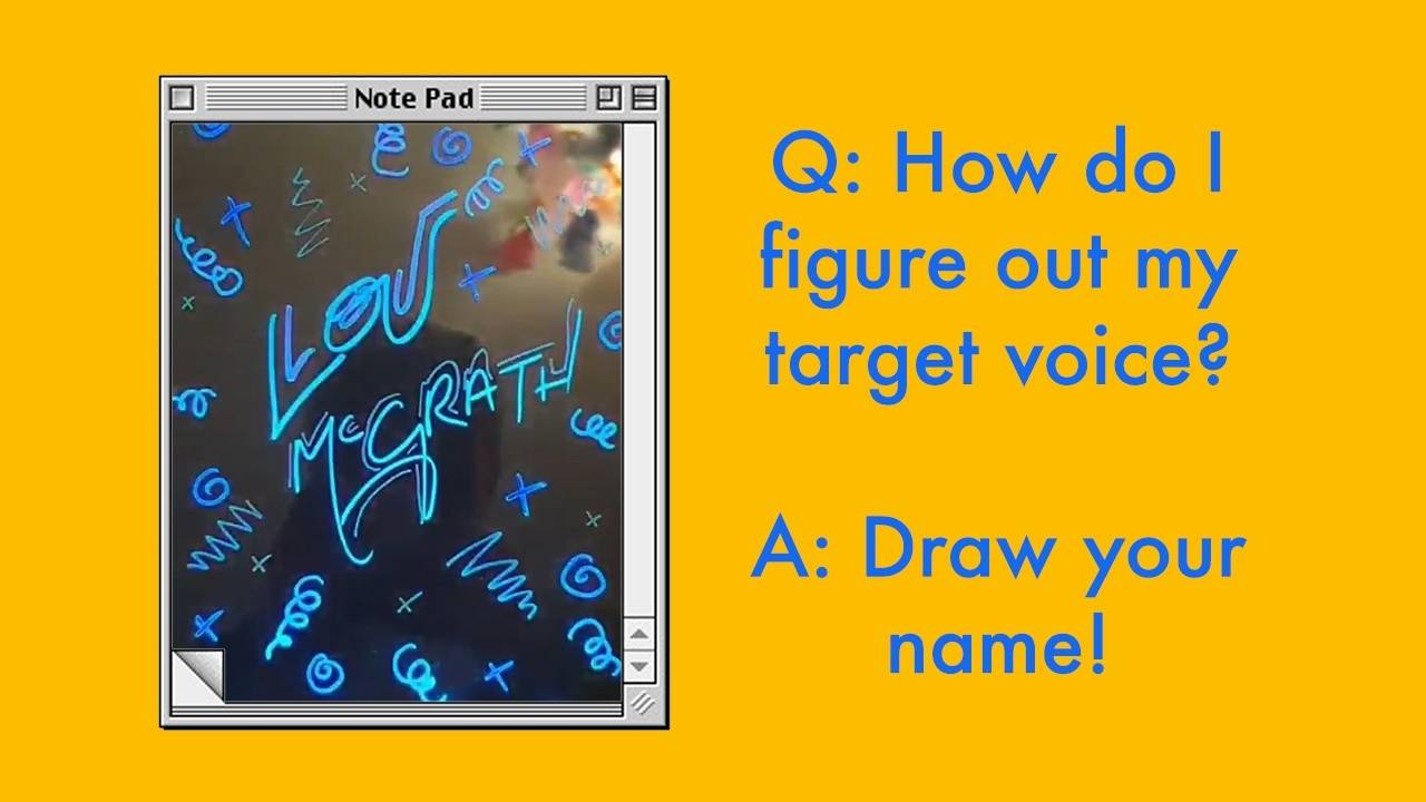 How do I figure out my target voice?