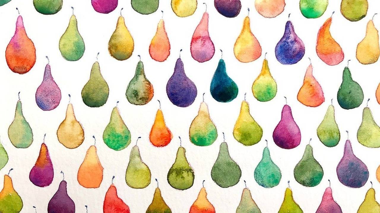 Mindful Watercolour Workshop 1: Painted Pears