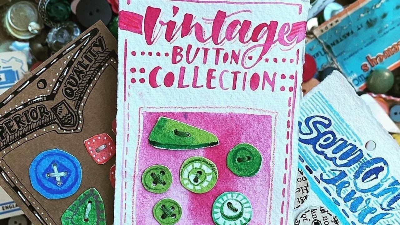 Vintage Button Books and Cards