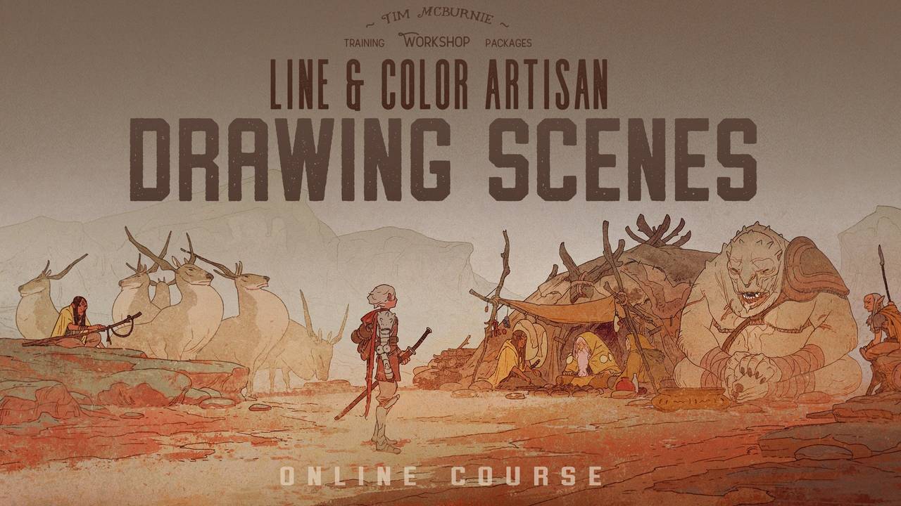 Learn how to Draw Scenes in Line And Color