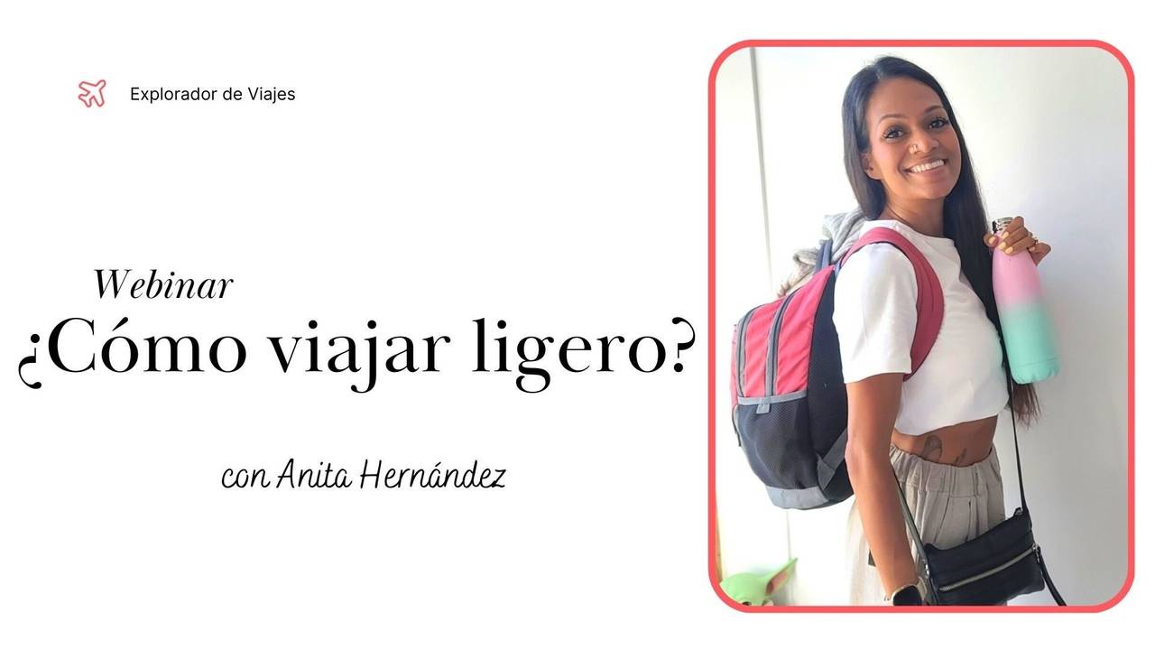 Página Registro: Webinar sobre Cómo Viajar Ligero