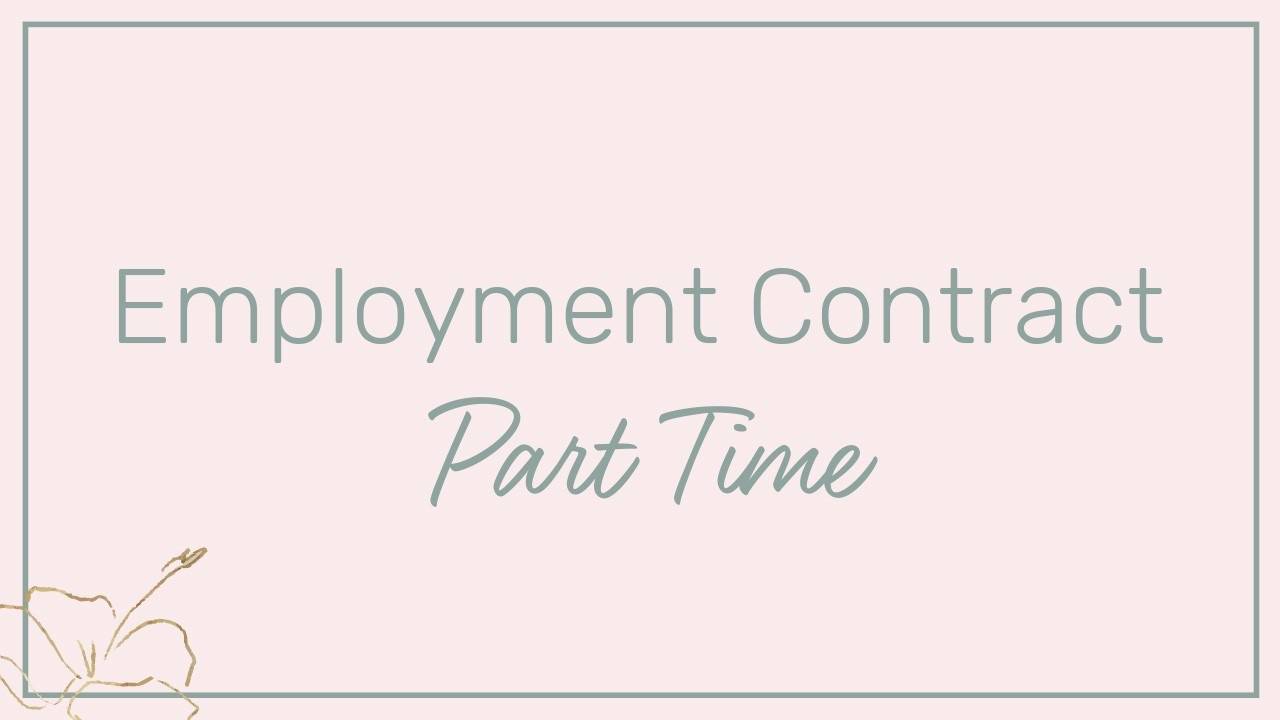 Part Time Contract of Employment