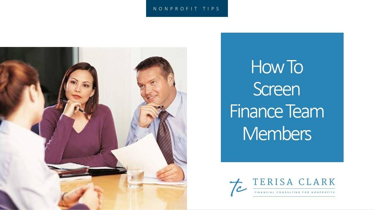 How To Screen Finance Team Members