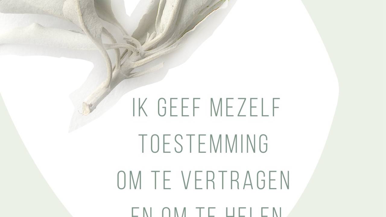 Ik geef mezelf toestemming om te vertragen en om te helen