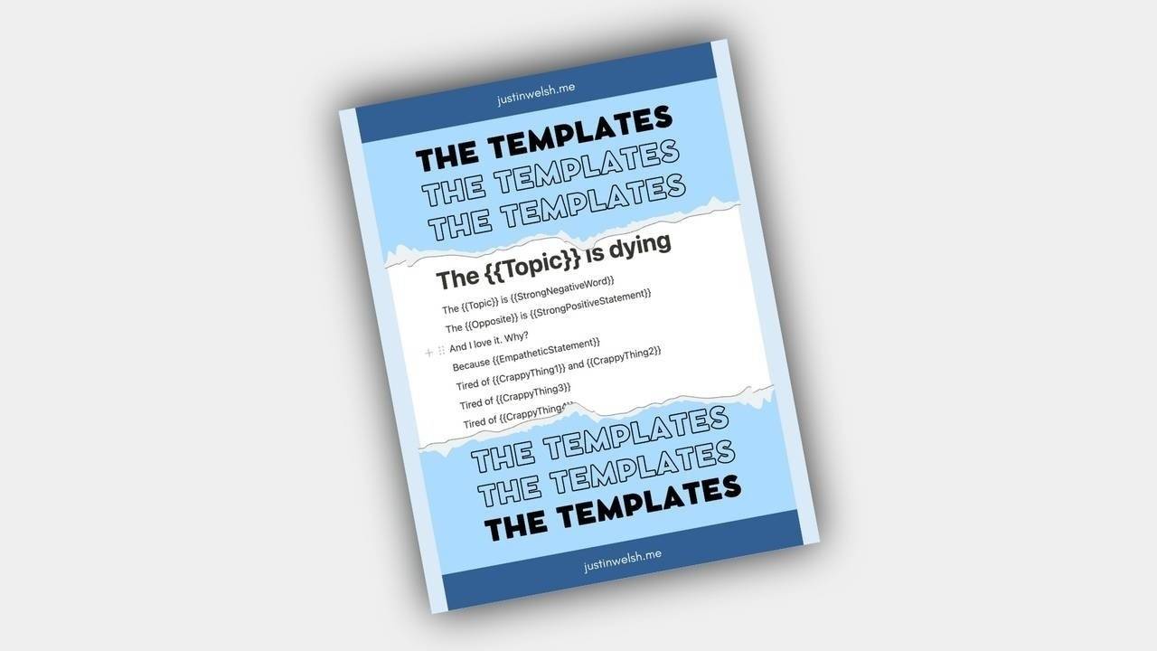 The Monthly Templates | Justin Welsh