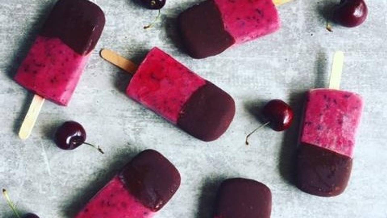 Cherry Berry Chocolate Ice Blocks