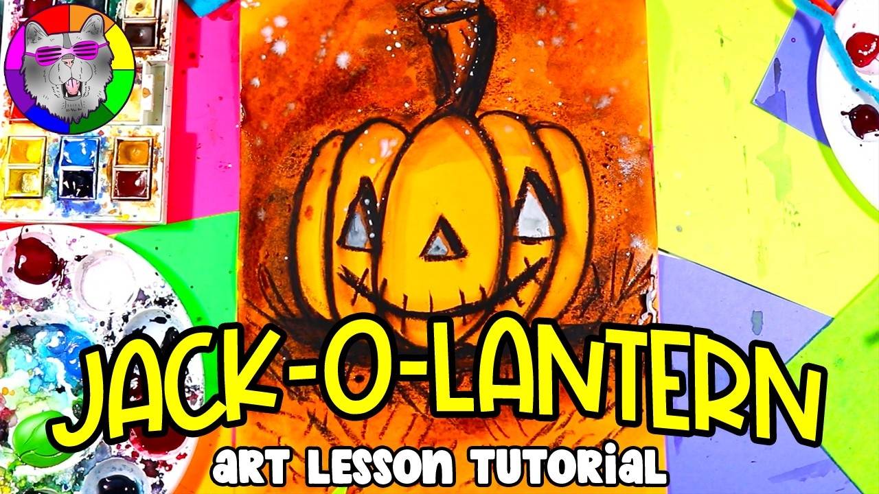 FREE Halloween Jack O Lantern Art Lesson for Kids