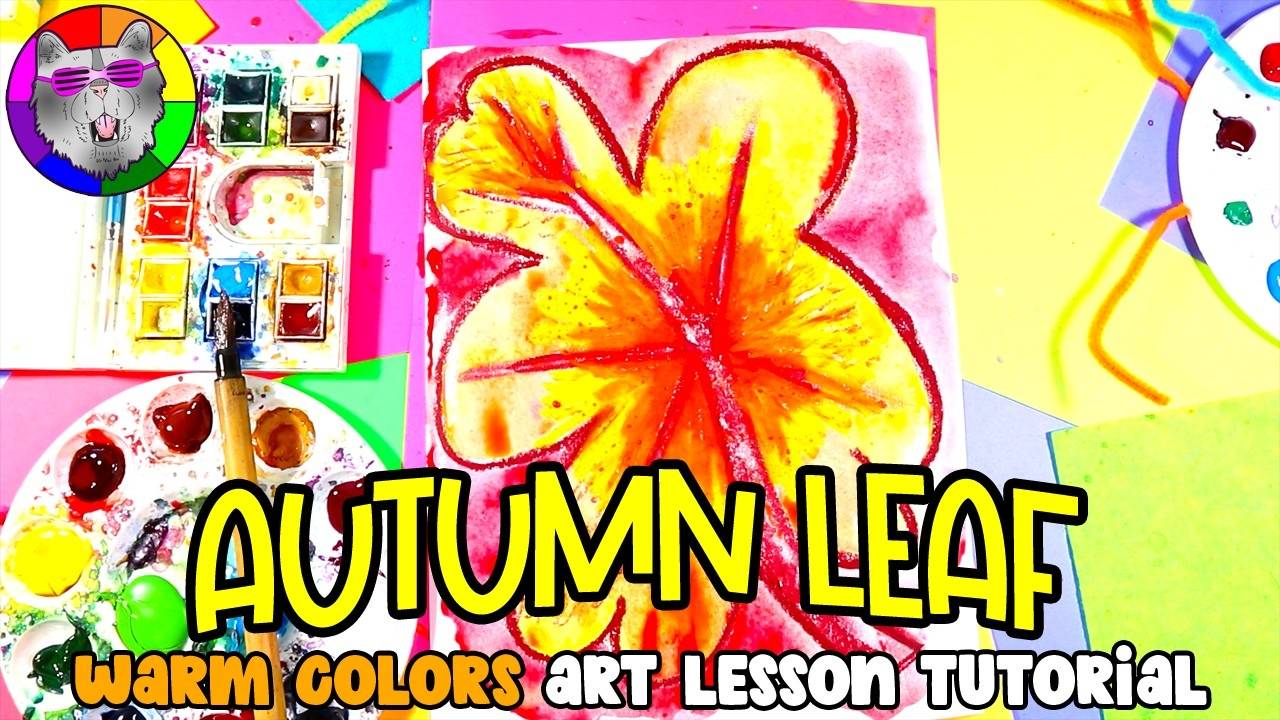FREE Autumn Leaf Art Lesson for Kids at Home or in a Classroom