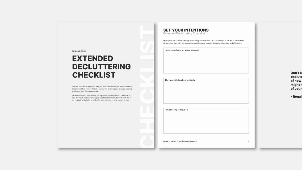 Extended Decluttering Checklist