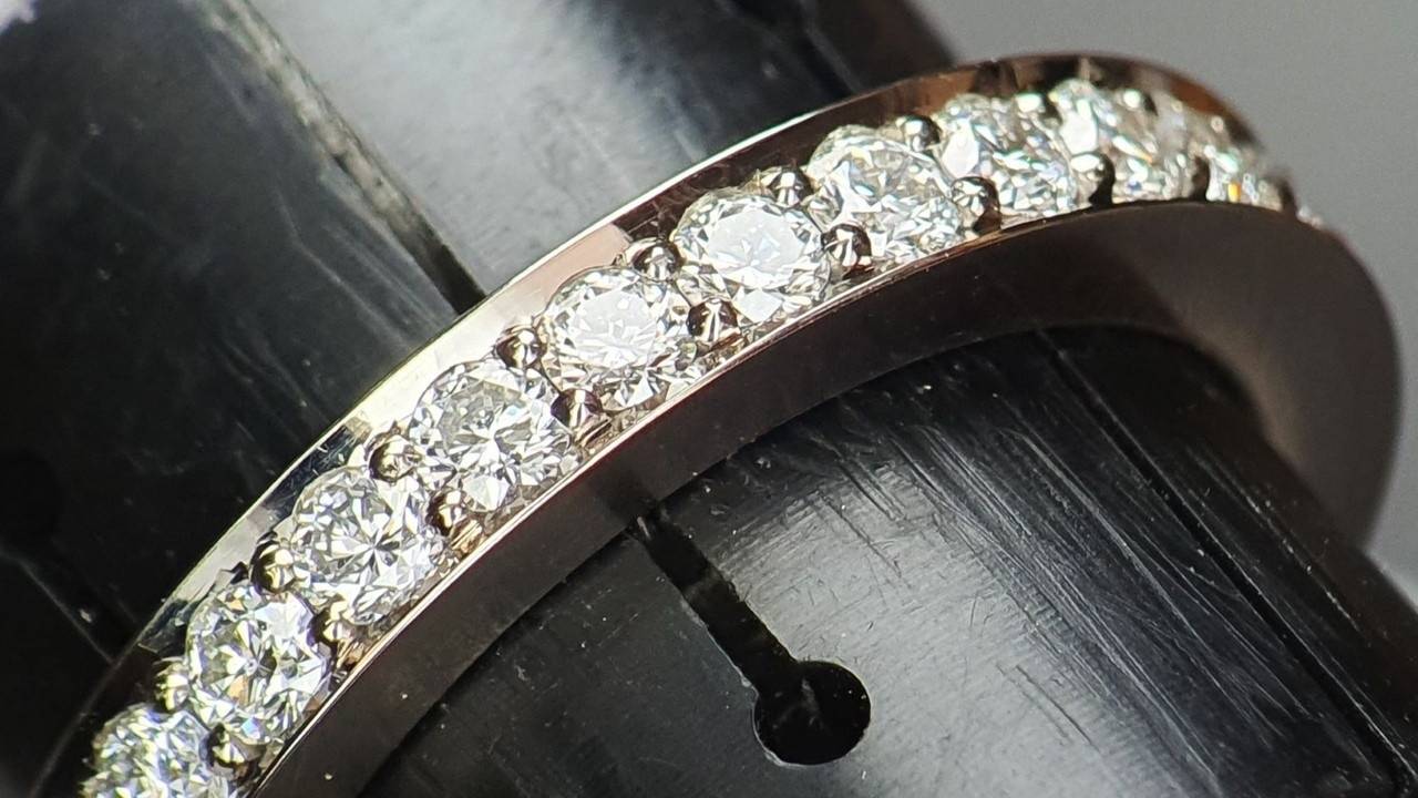 How to mark out a full circle wedder for stone setting