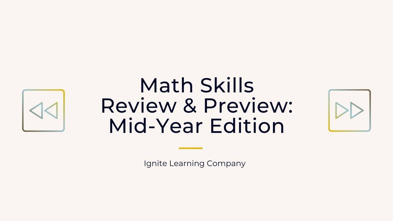 Math Skills Review Preview Mid Year Edition
