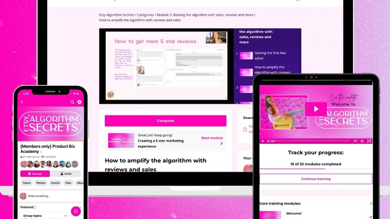 Enroll in Etsy Algorithm Secrets by Monica Little Coaching