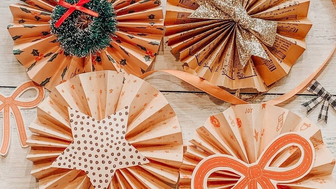 How to Make Paper Fan Ornaments