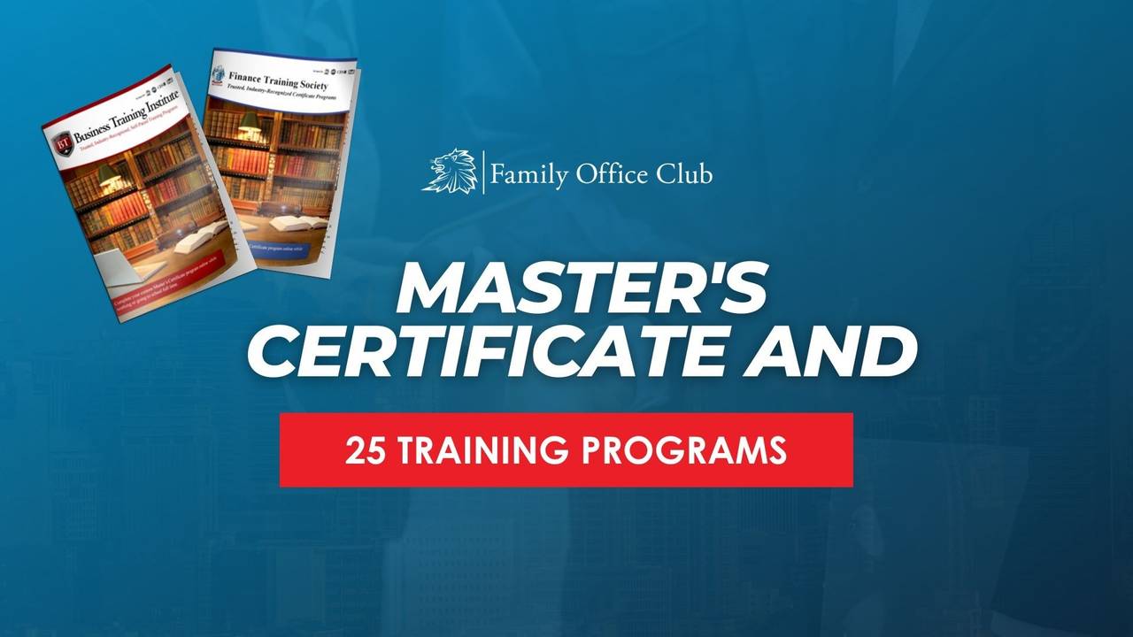 Master's Certificate & 25 Training Programs