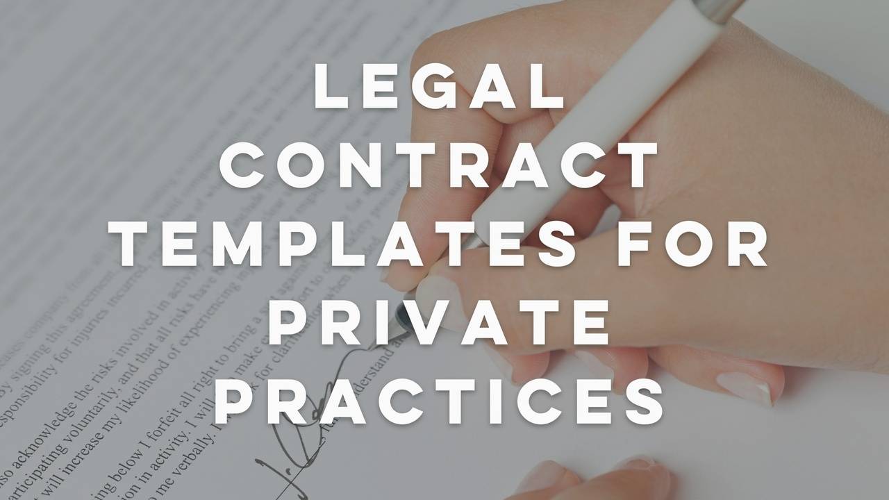 Employment Agreement Legal Template for Private Practices