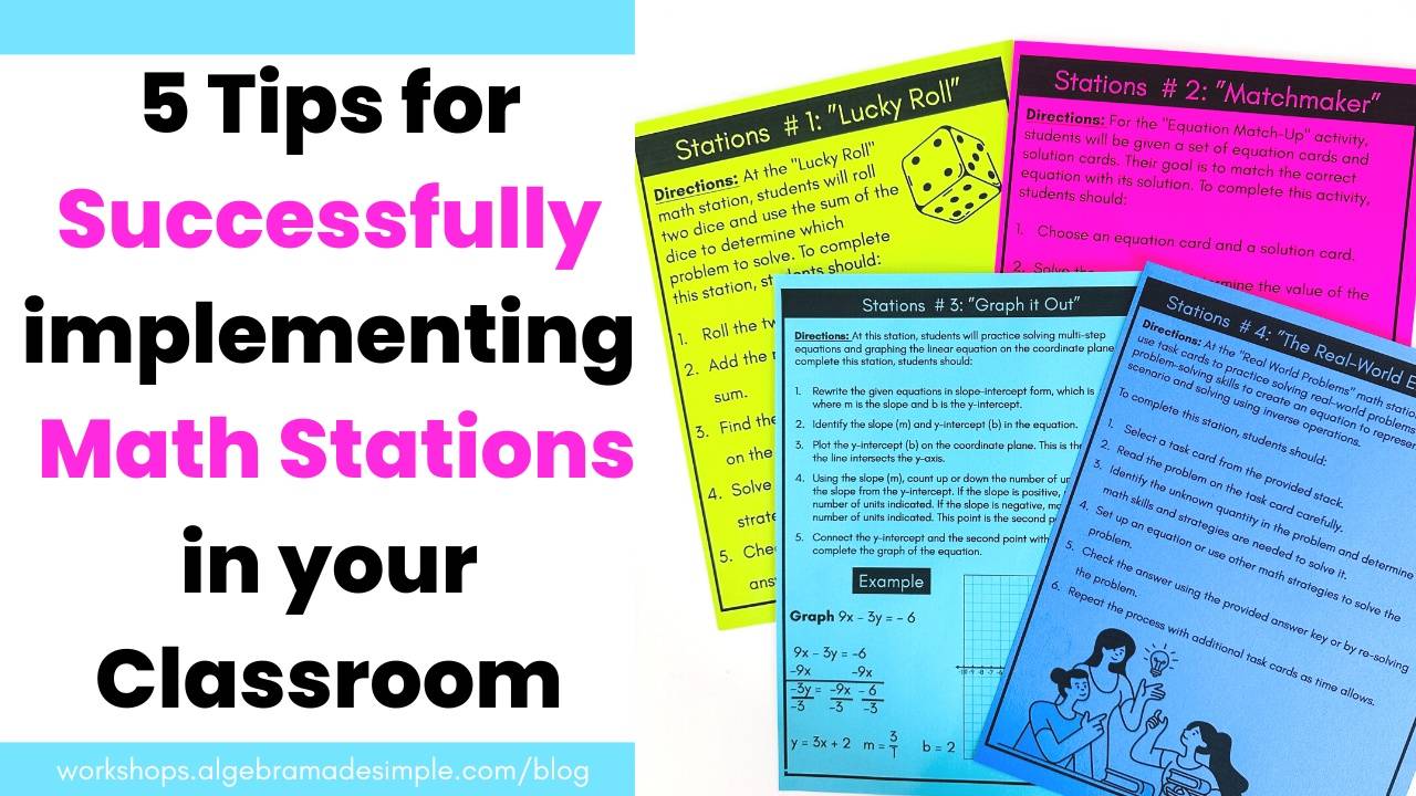 5 Tips for Successfully Implementing Math Stations in your Classroom