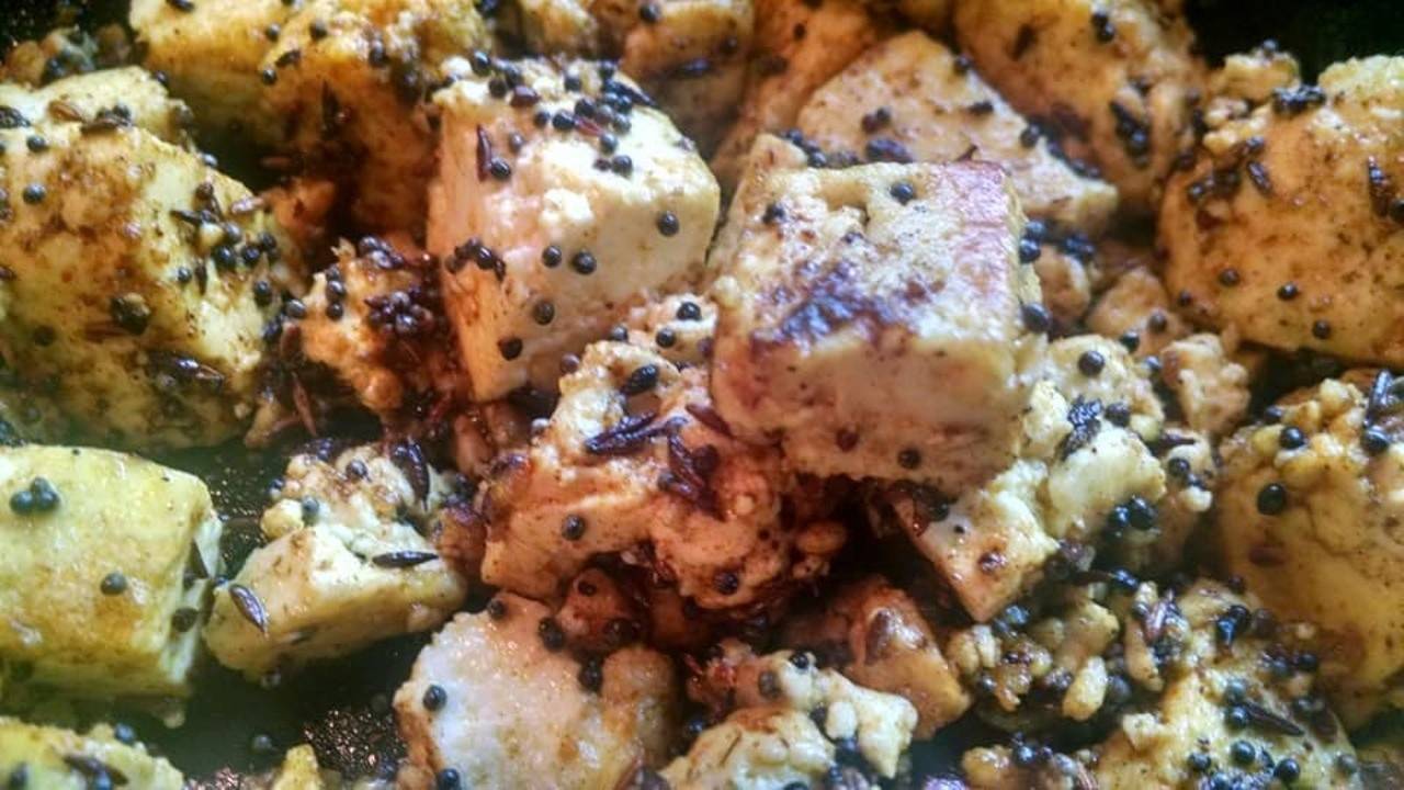 Ayurveda sauteed paneer recipe (Paneer vegetarian protein recipe)