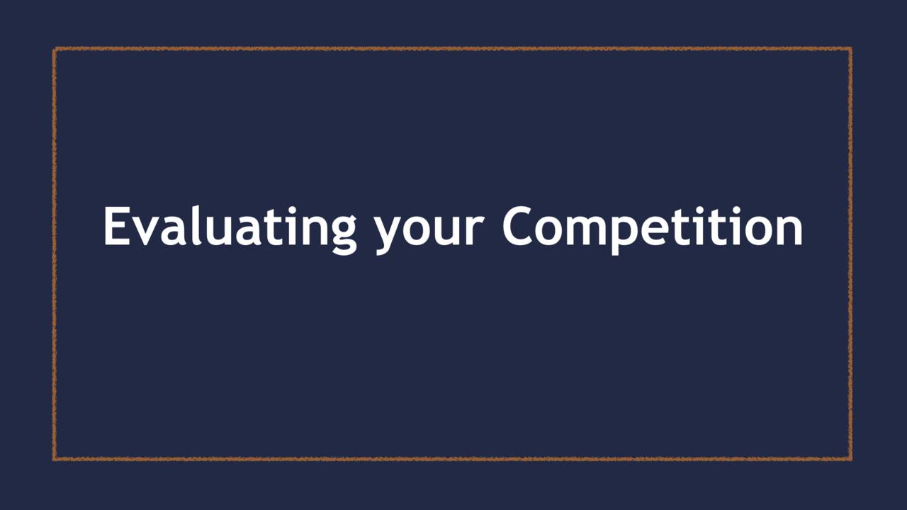 How to Evaluate Your Competition