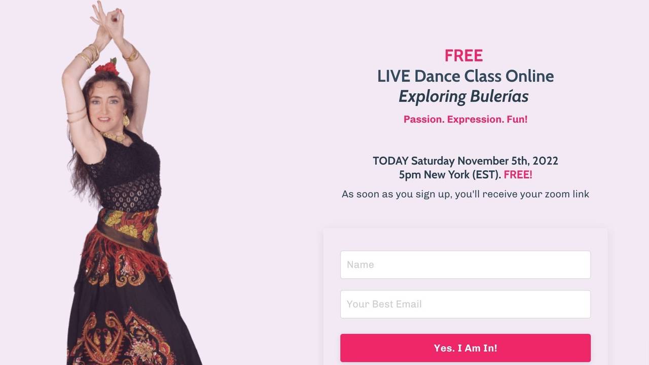 Join me for a FREE, LIVE, INTERACTIVE dance class online