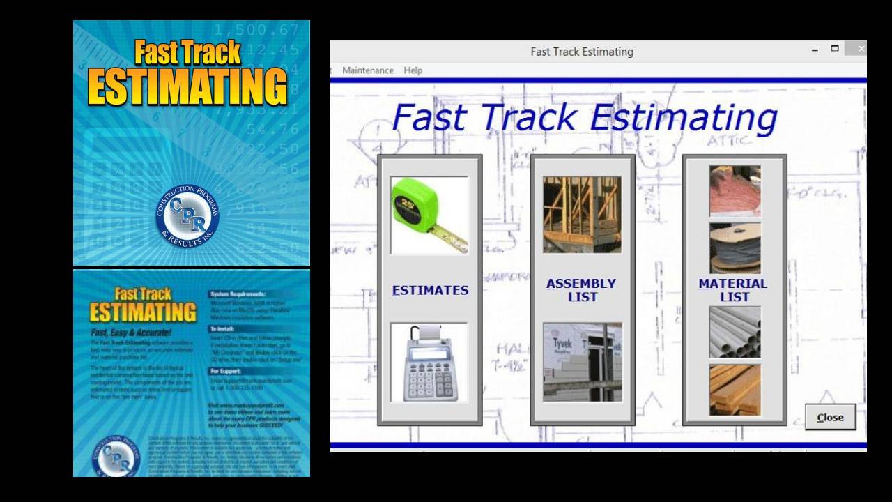 Recommended Software | Fast Track Estimating