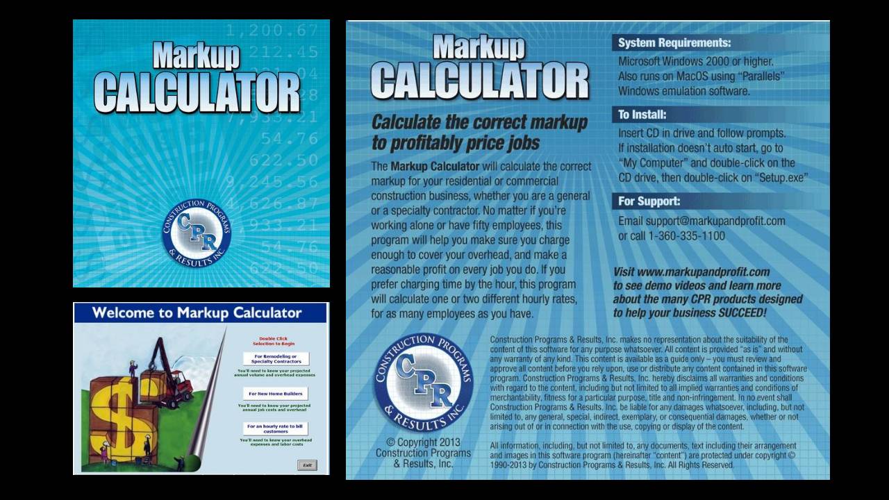 Recommended Software | Markup Calculator Software