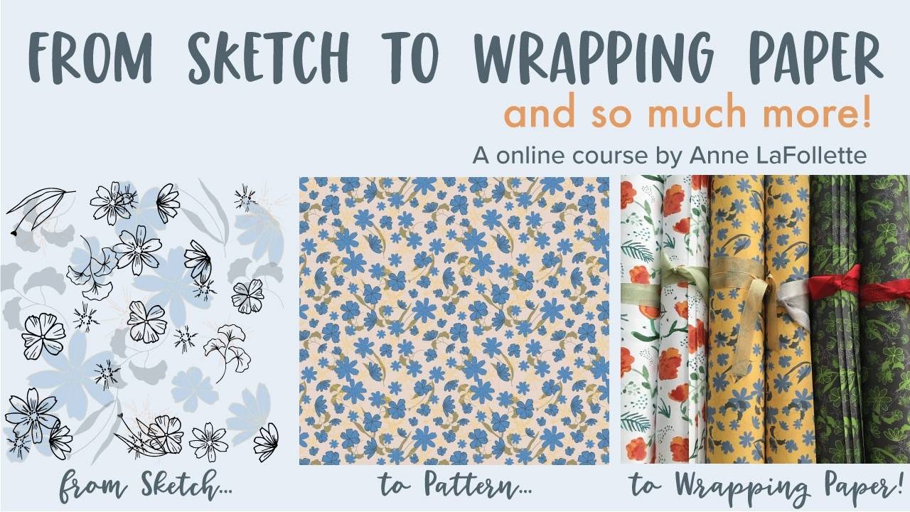 Sales Video for course: From Sketch to Wrapping Paper