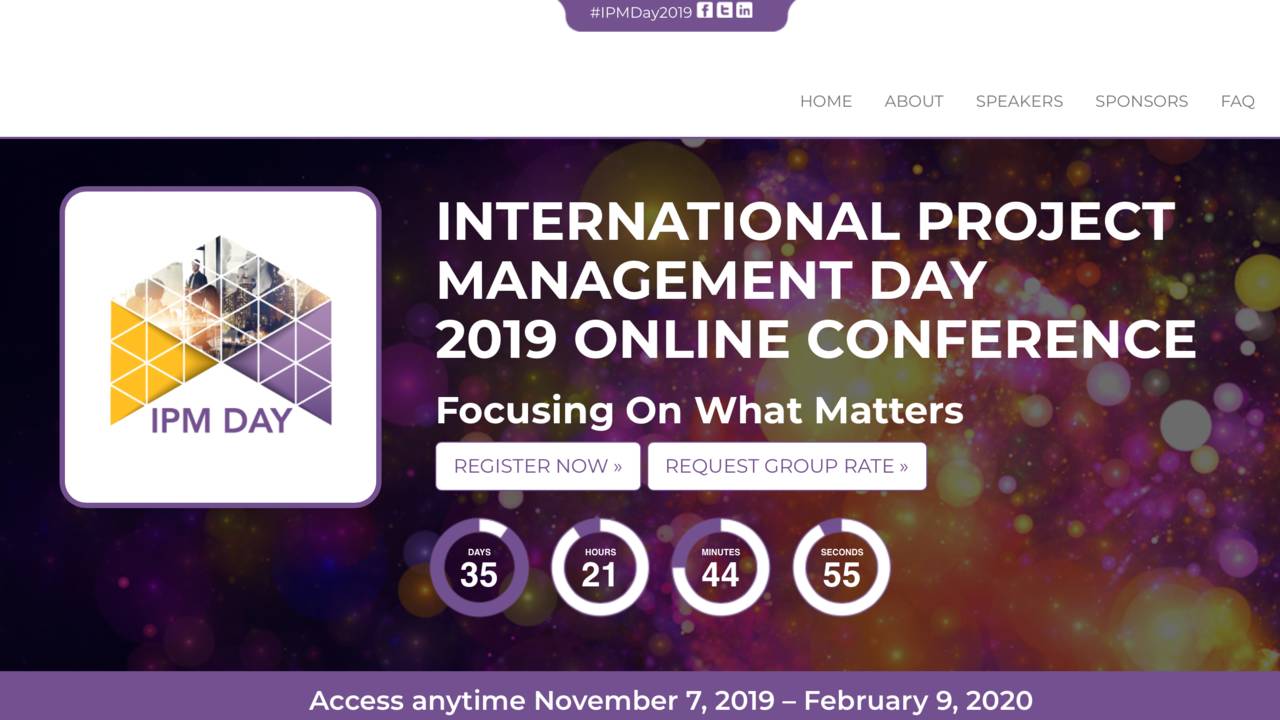 INTERNATIONAL PROJECT MANAGEMENT DAY 2020