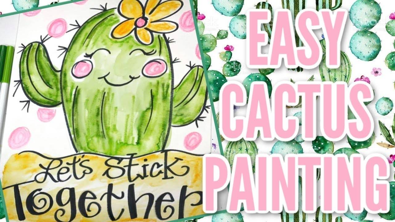 DIY Watercolor Cactus & Hand Lettering | P'zazz Art Studio