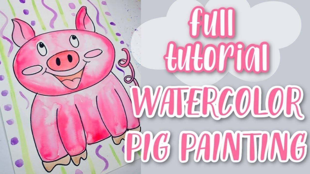 DIY Watercolor Pig | Full Tutorial | P'zazz Art Studio