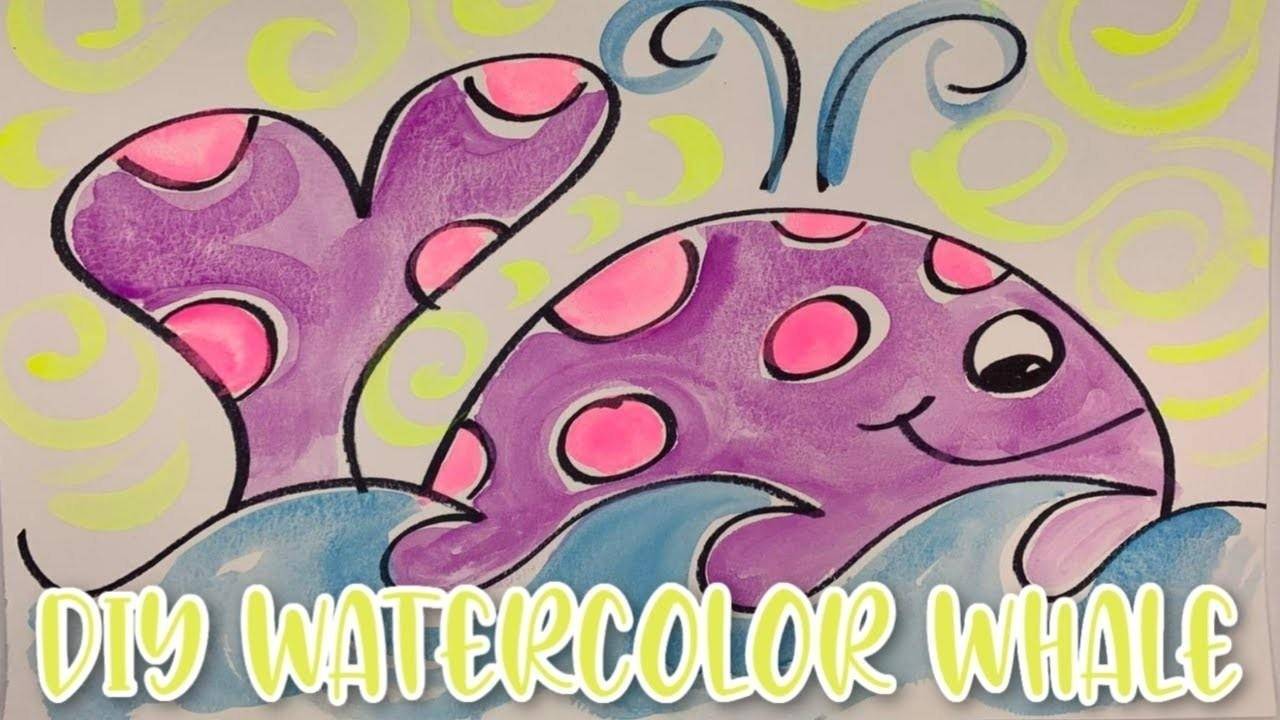 DIY Watercolor Whale | Full Tutorial | P'zazz Art Studio