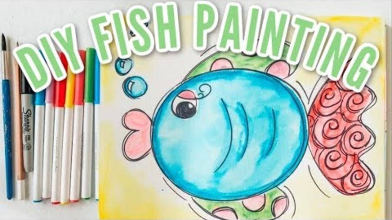 DIY Watercolor Fish Painting | Full Tutorial | P'zazz Art Studio