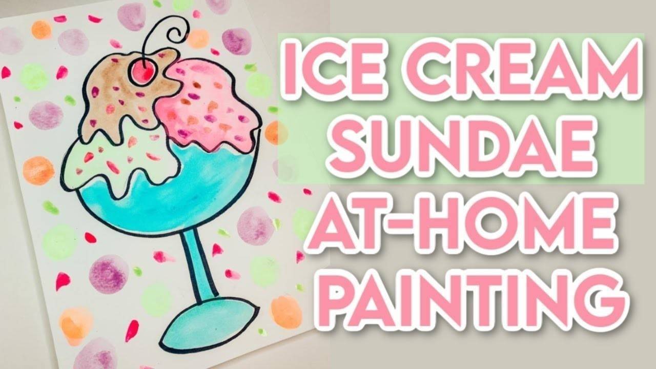DIY Watercolor Ice Cream Sundae | Full Tutorial | P'zazz Art Studio