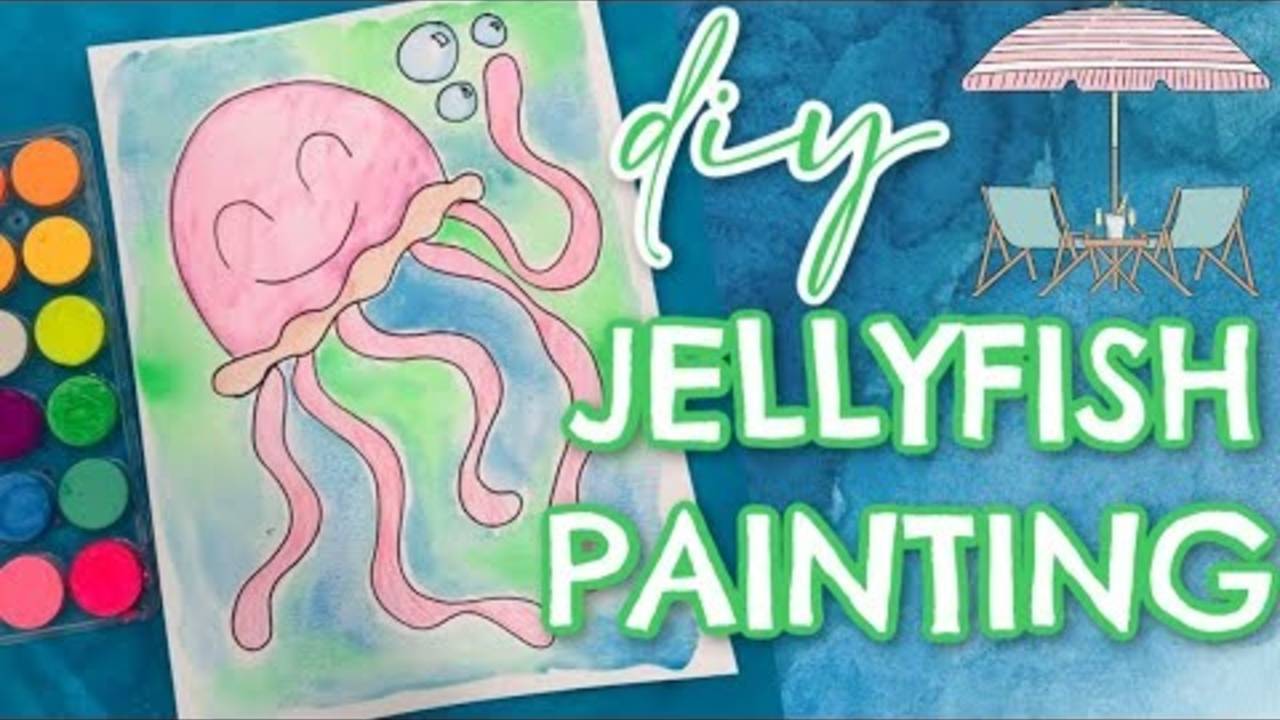DIY Watercolor Jellyfish Painting | Full Tutorial | P'zazz Art Studio